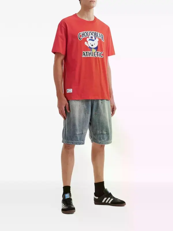 CHOCOOLATE Bear-print T-shirt - Red