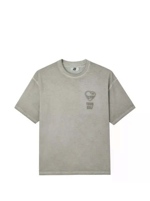 Izzue Logo-embroidered T-shirt - Grey