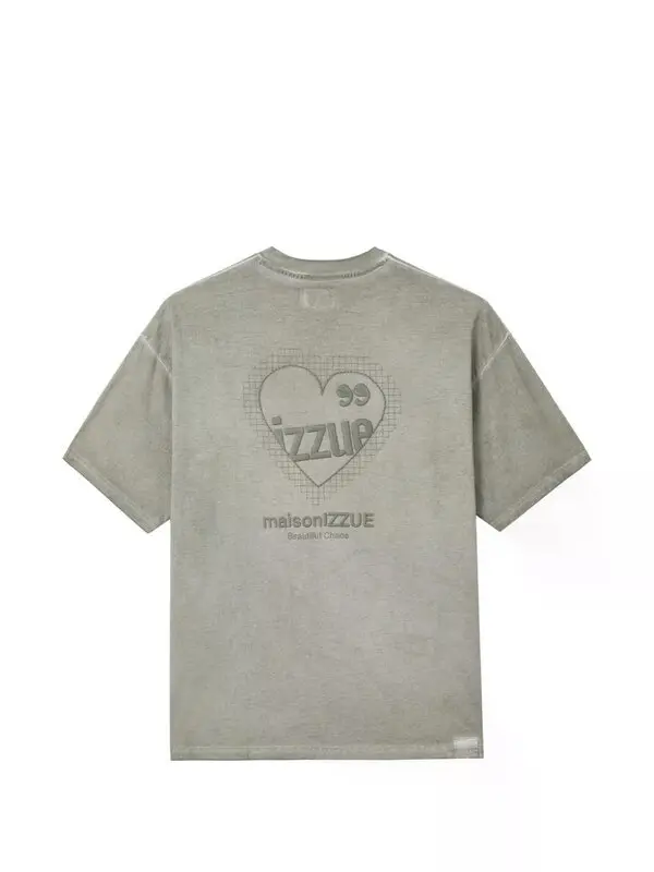 Izzue Logo-embroidered T-shirt - Grey