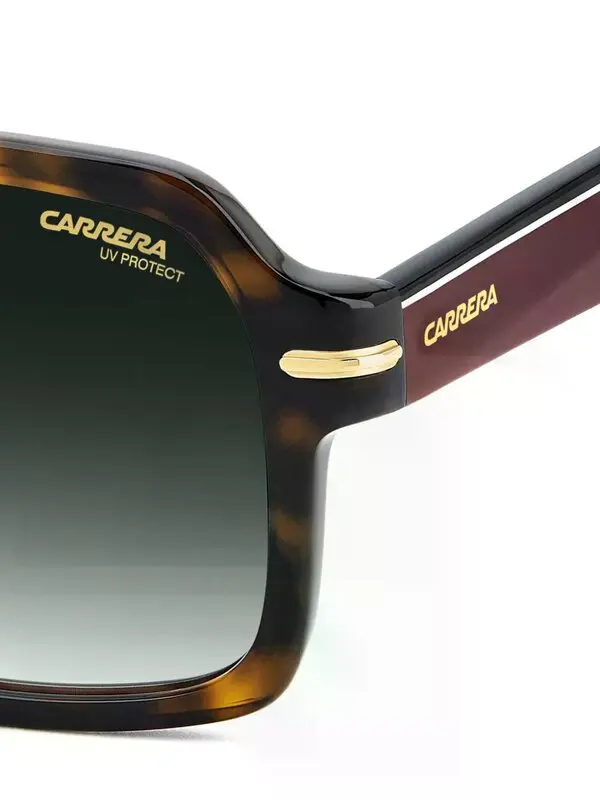 Carrera Eyewear Square Frame Sunglasses With Double Bridge And Gold-tone Hardware
