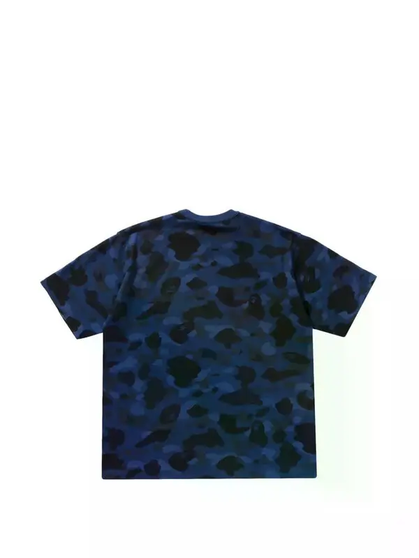 A BATHING APE Logo-print Camouflage T-shirt - Grey