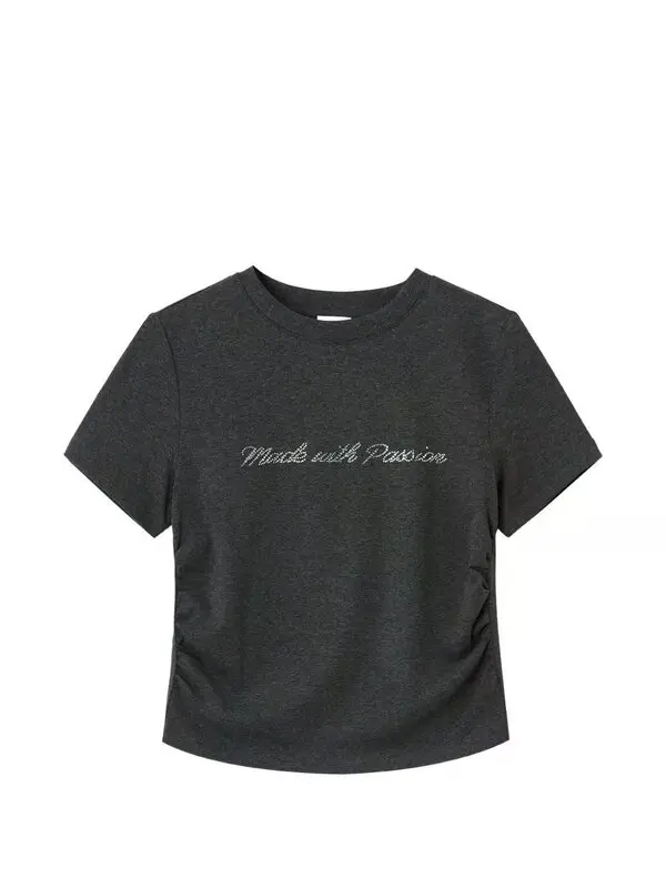 B+AB Embellished Crew Neck T-shirt - Grey