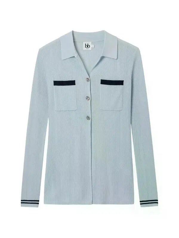 B+AB Ribbed Knit Button-up Cardigan