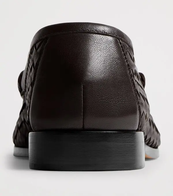 Bottega Veneta Lambskin Intrecciato Loafers