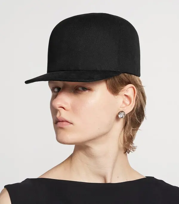 Balenciaga Cotton High Crown Cap - Black
