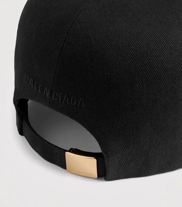 Balenciaga Cotton High Crown Cap - Black