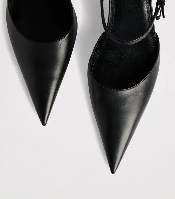 Balenciaga Leather Avenue Bow Slingback Pumps