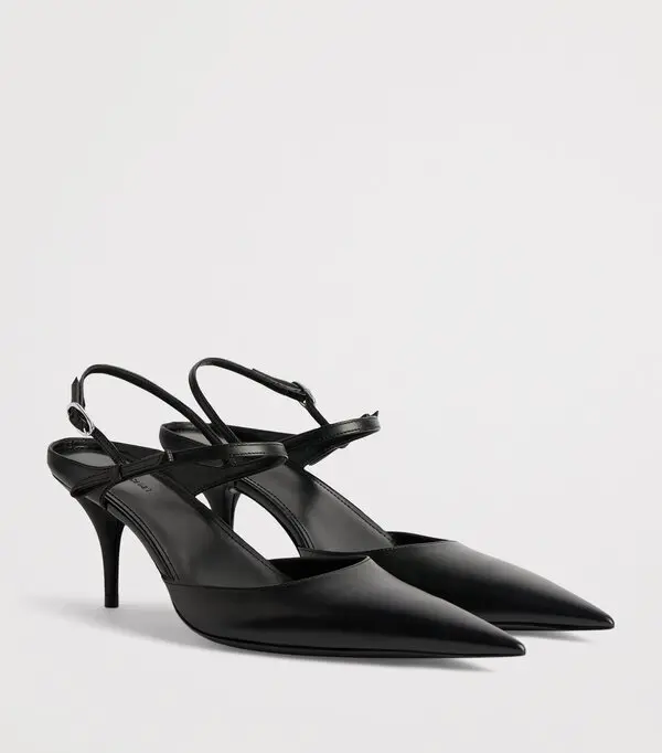 Balenciaga Leather Avenue Bow Slingback Pumps