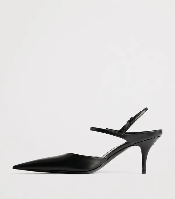 Balenciaga Leather Avenue Bow Slingback Pumps