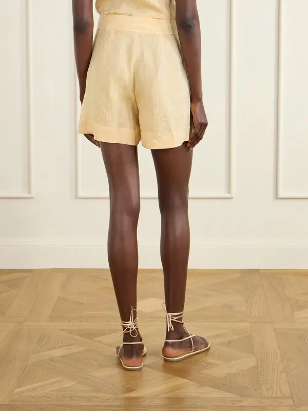 ERES Linen High-rise Relaxed Fit Shorts