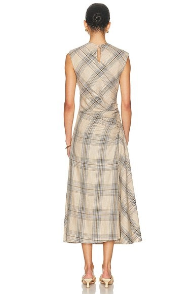 Simkhai Burke Midi Dress - Rattan Plaid