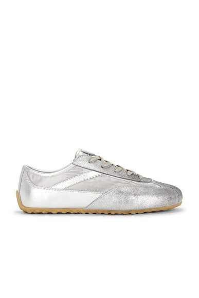 Alexander McQueen Metallic Boxe Sneakers - Silver