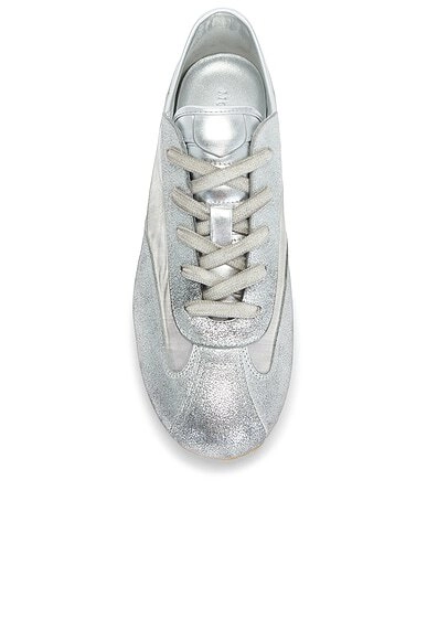 Alexander McQueen Metallic Boxe Sneakers - Silver