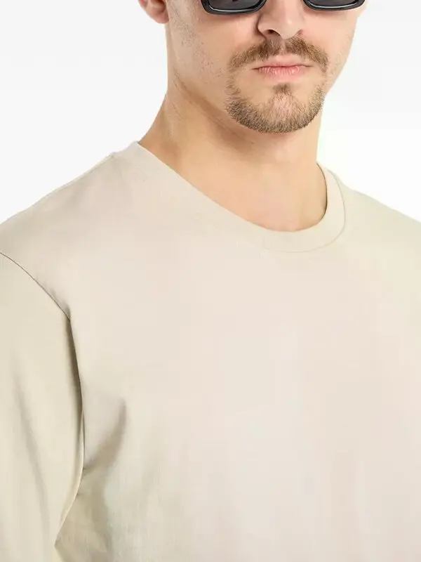 SAMSOE SAMSOE Logo-detail T-shirt - Neutrals