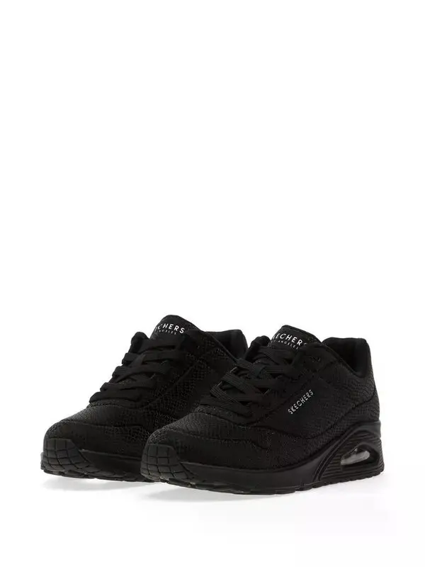 Sketchers Uno Shiny Scale Snakeskin-effect Lace-up Sneakers