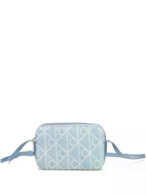 Calvin Klein Monogram Denim Shoulder Bag - Blue