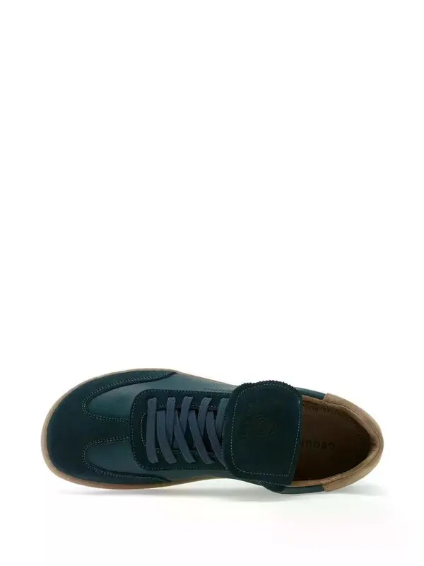 GROUNDS Panelled Suede Trim Sneakers