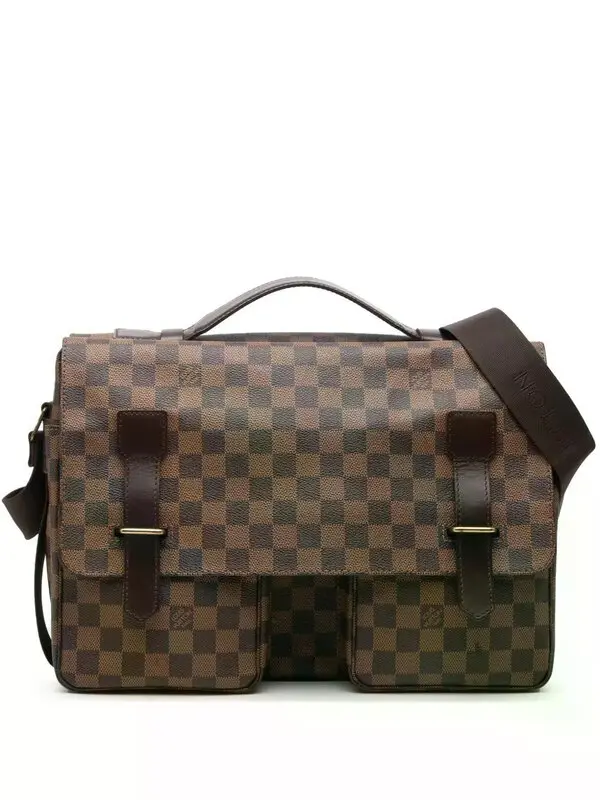 LOUIS VUITTON Damier Ebene Broadway Satchel - Brown