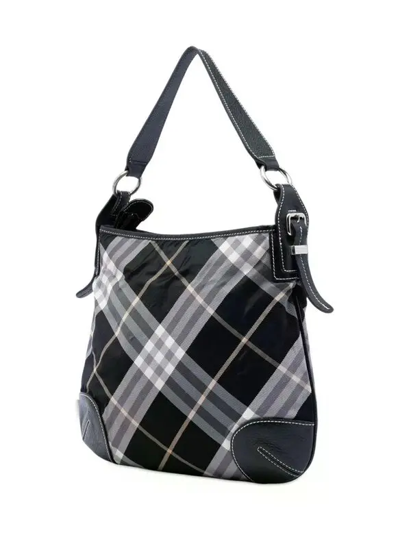 Burberry Nova Check Canvas Hobo Bag