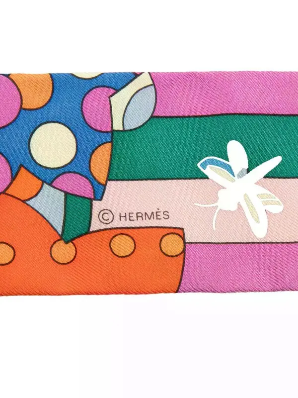 Hermès 2000-2025 Les Murmures De La Foret Silk Twilly Scarf Scarves
