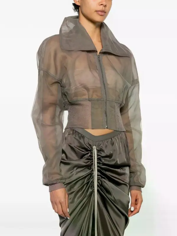 Rick Owens Dust Sheer Finish Cropped Jacket