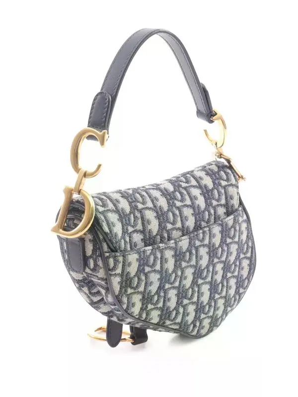 Dior 2010-2026 Mini Oblique Saddle Bag - Neutrals