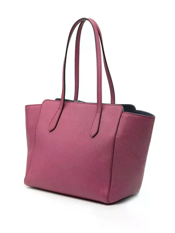 Gucci Calfskin Swing Tote Bag - Purple