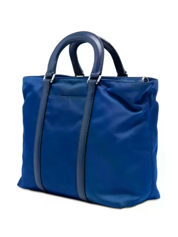 Prada Vitello Trimmed Tessuto Satchel