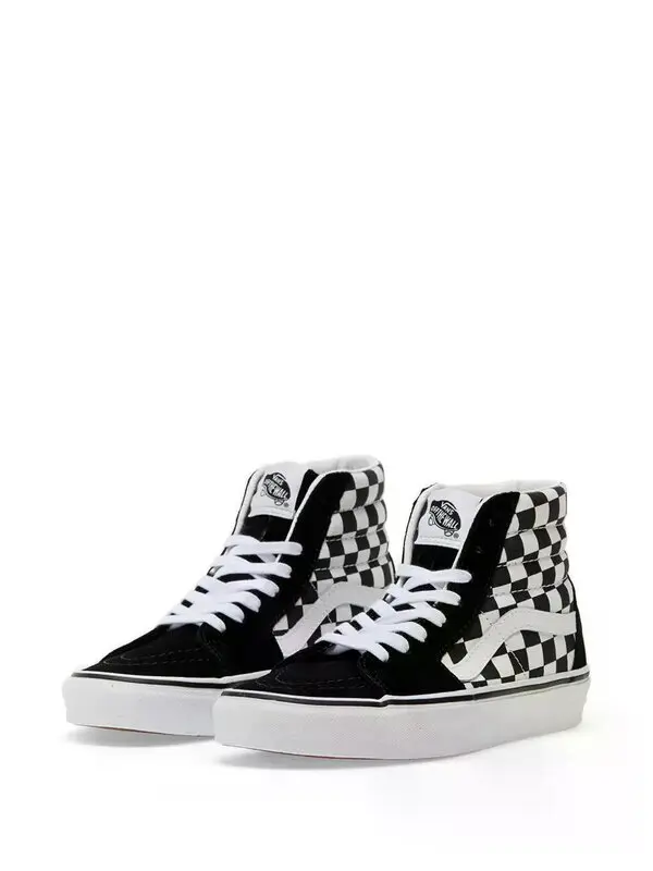 VANS Sk8-hi Checkered High-top Sneakers - Black