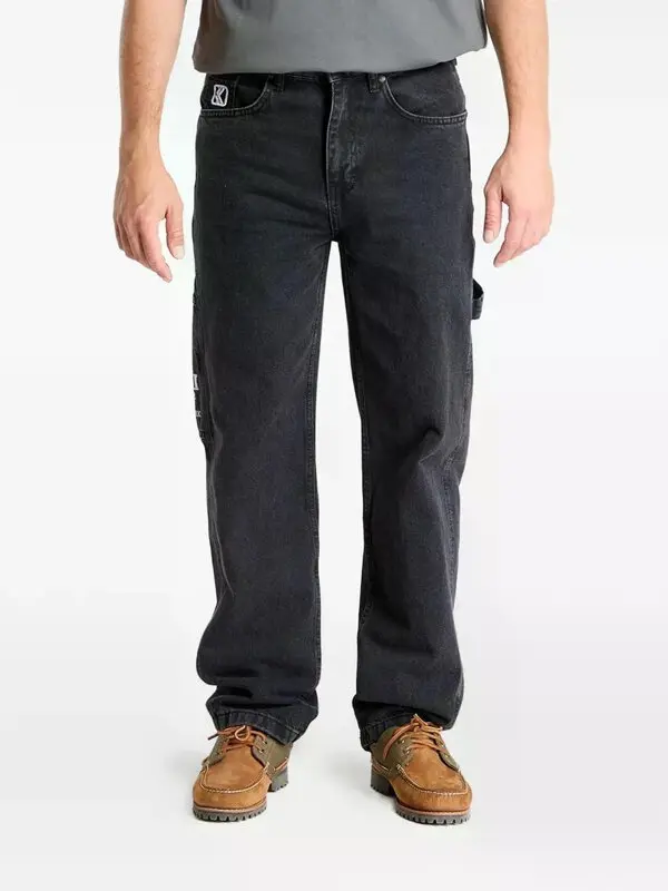 KARL KANI Retro Baggy Workwear Jeans - Black