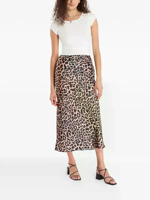 Guess Leopard-print Midi Skirt