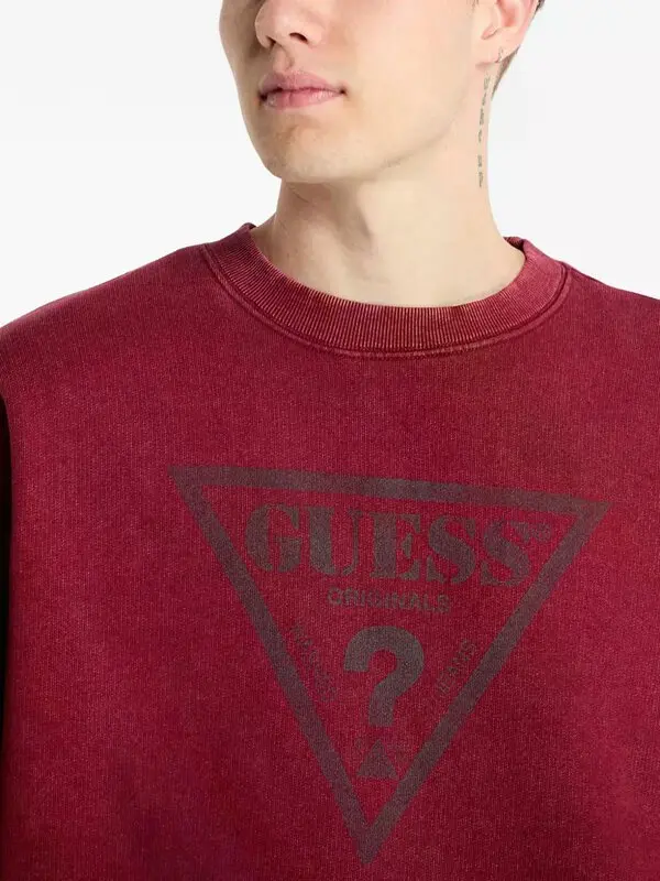 Guess Logo-print Sweatshirt - Red