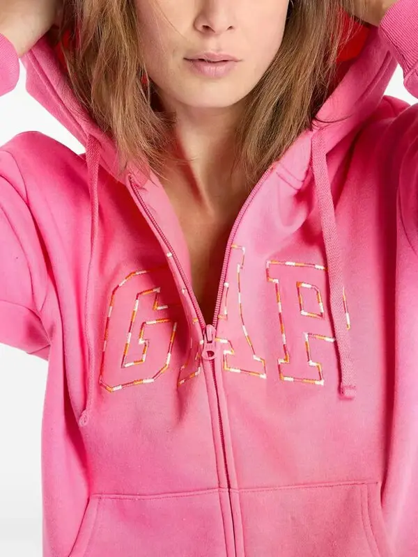 Gap Logo Embroidered Zip-up Hoodie
