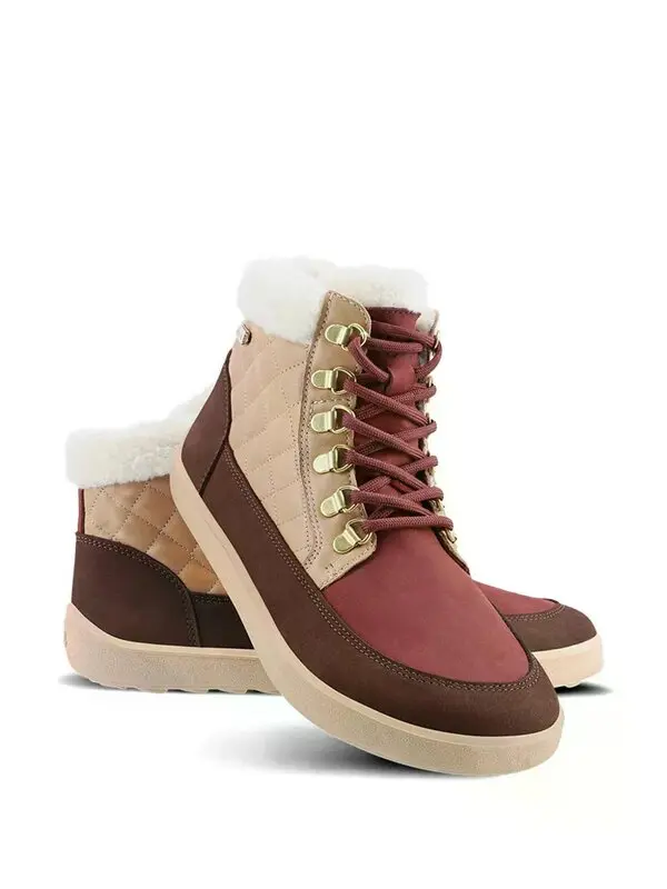 Be Lenka Olivia Quilted Shearling Trim Sneakers - Red