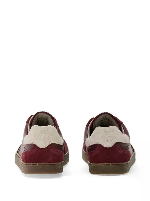 GROUNDS Panama Leather Suede-panel Sneakers