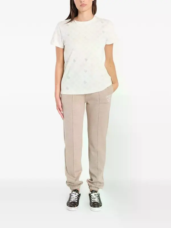 Guess Logo Print Track Pants - Neutrals