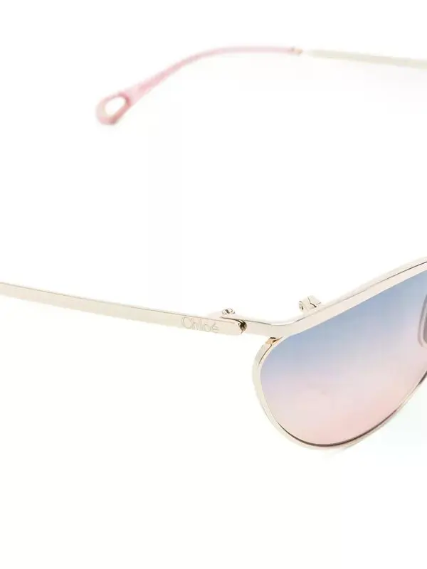 Chloé Tone Cat-eye Frame Sunglasses - Gold