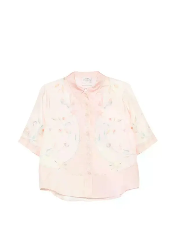 FORTE_FORTE Floral Silk Shirt - Pink