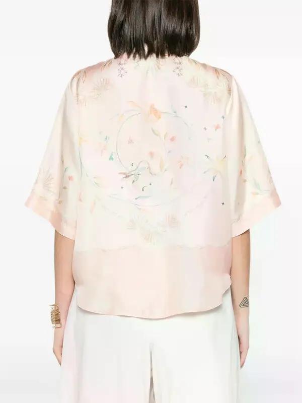 FORTE_FORTE Floral Silk Shirt - Pink