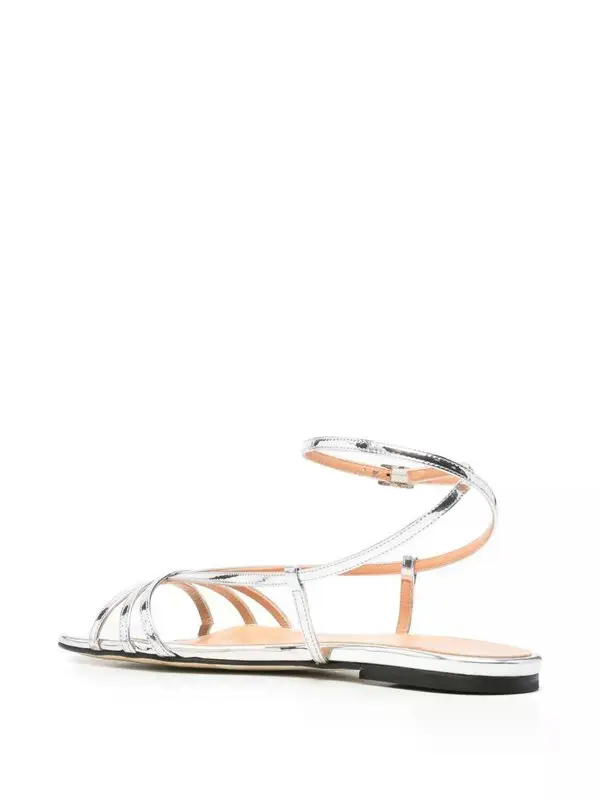THE SELLER Metallic Multi-strap Sandals - Silver
