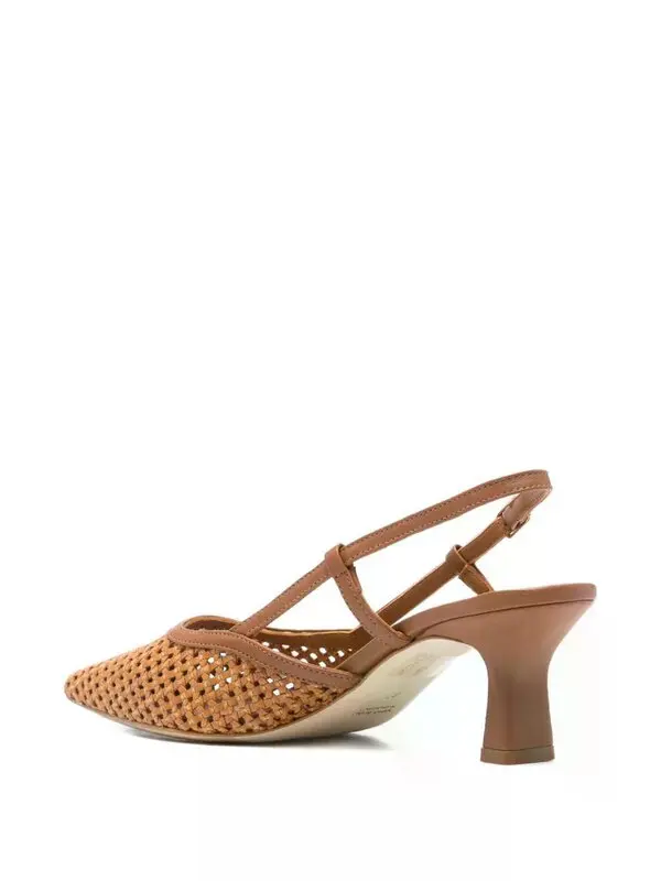 JULIE DEE Woven Slingback Pumps