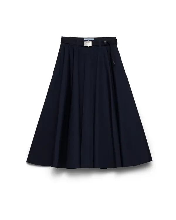 Prada Poplin Midi-skirt