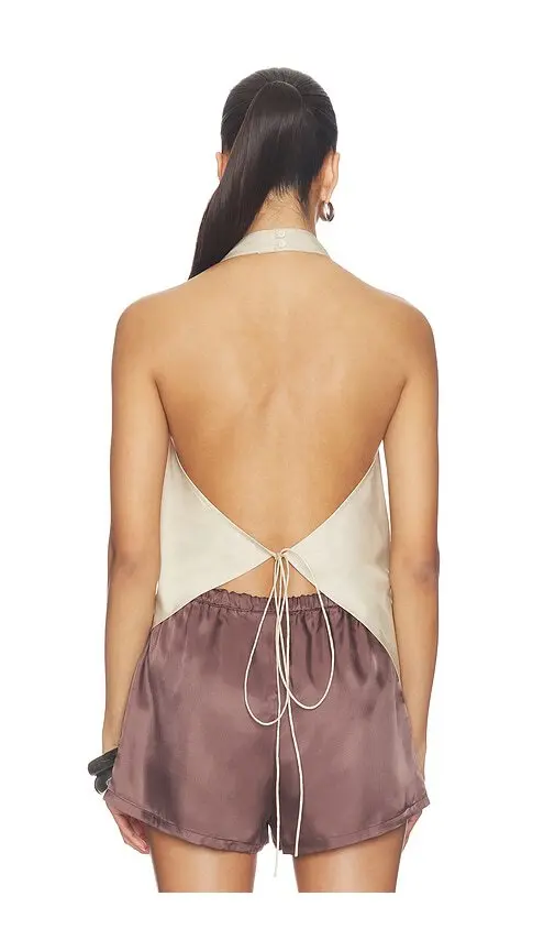 ST. AGNI Cotton Halter Top