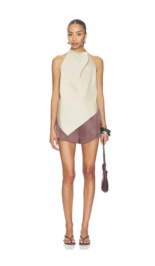 ST. AGNI Cotton Halter Top