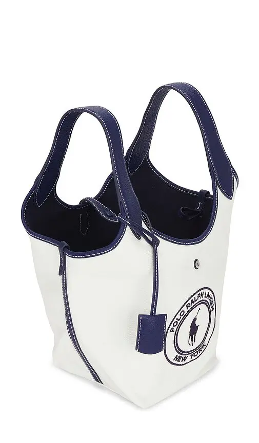 Polo Ralph Lauren Canvas Tote Bag With Logo - White