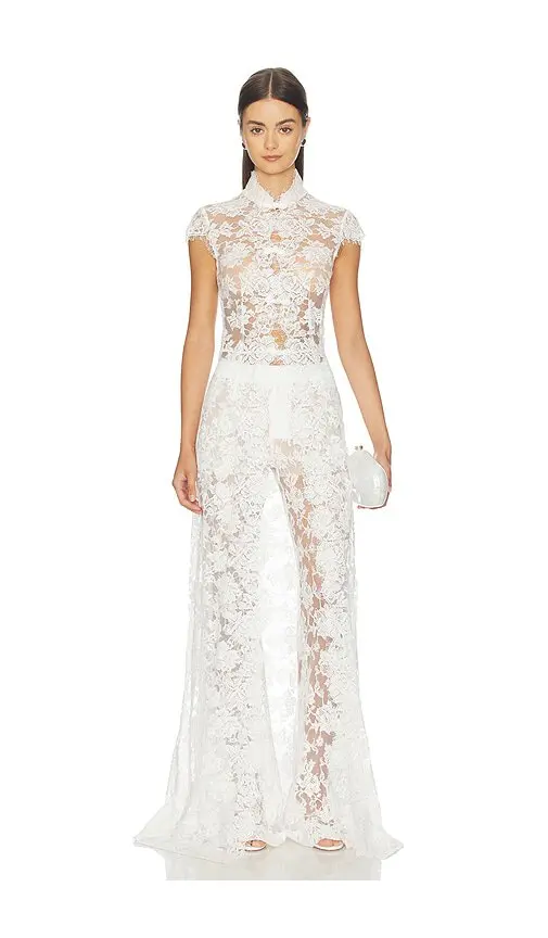 SAU LEE Saphina Lace Top