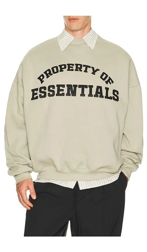Fear Of God Property Lounge Crewneck Sweatshirt - Grey