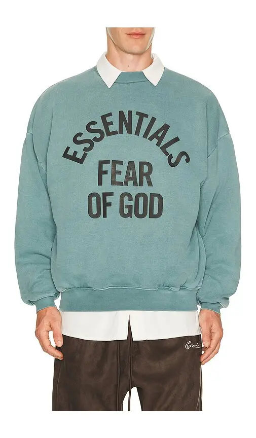 Fear Of God Campus 90's Crewneck Sweatshirt - Blue