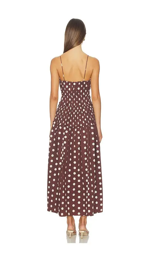 JUILLET Amelia Dress With Polka Dot Print - Brown