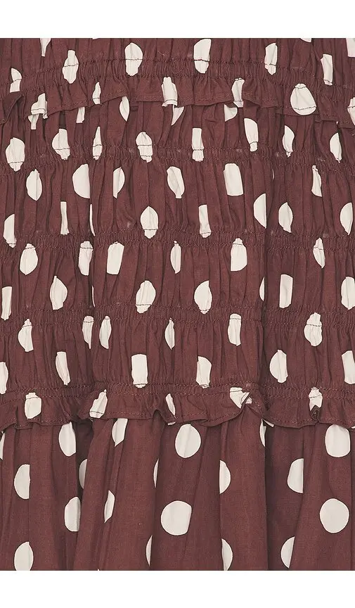 JUILLET Amelia Dress With Polka Dot Print - Brown